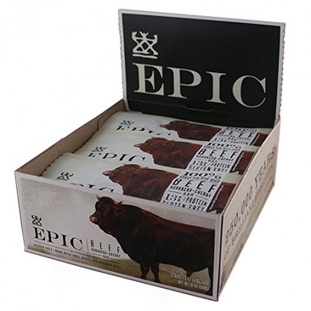 Epic All Natural Meat Bar, 100% Grass Fed, Beef, Habanero and Cherry ...